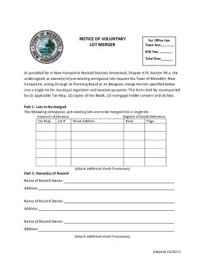 Fillable Online NOTICE OF MERGER APPLICATIONManchester NH Fax Email