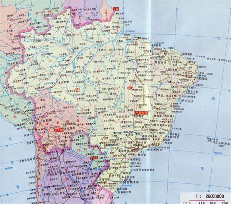 Grande Detallado Mapa De Brasil Con Carreteras Y Ciudades En Chino