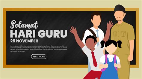 Selamat Hari Guru Nasional Or Happy Indonesia Teachers Day Background