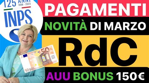 Inps Paganuove Date Marzoreddito Di Cittadinanza Assegno Unicobonus