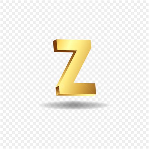 Alphabet 3d Letters Vector PNG Images 3d Alphabet Letter Z Golden