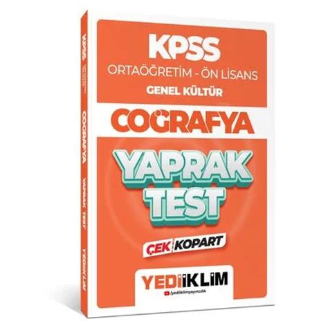Yediiklim Yayınları 2024 KPSS Ortaöğretim Ön Lisans Genel Kültür