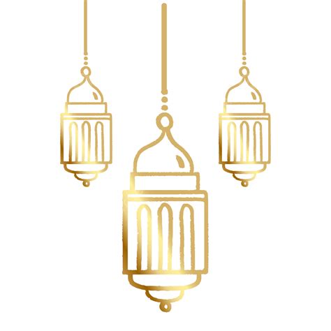 Ornamento Dourado Islâmico Decorativo Para Ramadan Kareem E Eid Al Fitr