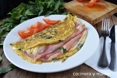 Tortilla De Espinacas Con Jam N Y Queso Cocinera Y Madre
