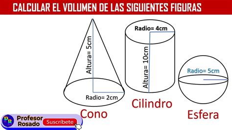 Volúmen del Cono Cilindro y Esfera YouTube