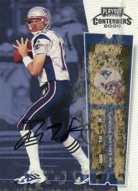 Sell 2000 Playoff Contenders Rookie Ticket 144 Tom Brady Card Of 100