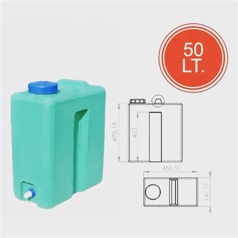 KARAVAN 50 Lt Kare Su Deposu Su Tesisatı Temiz Su Deposu