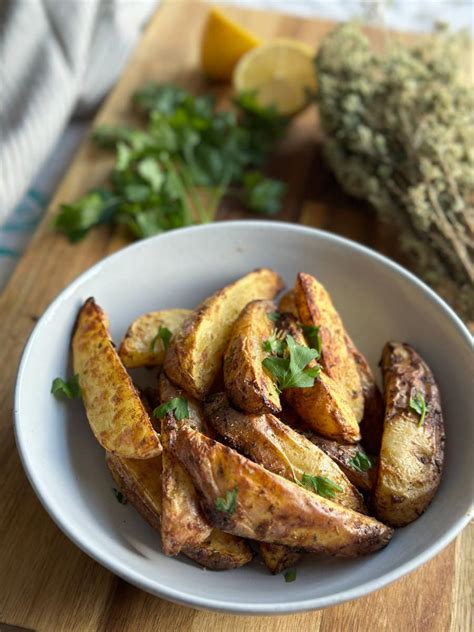 Patates Grecques Au Air Fryer Cuisine Maison Escapades Gourmandes
