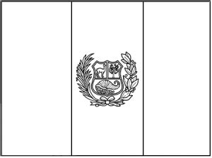 Bandera Del Peru Para Colorear