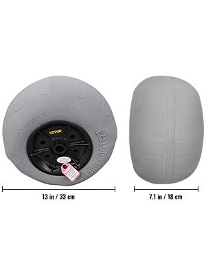 VEVR Roues De Ballon De Plage 2 X 33 Cm Pneus Ballon Roues De Plage