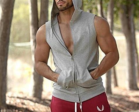 YeeHoo Maglie Senza Maniche Con Cappuccio Tank Top Stringer Da Uomo