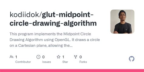 github kodiidok glut midpoint circle drawing algorithm this program implements the midpoint