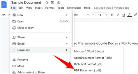 How To Convert A Google Doc To Pdf