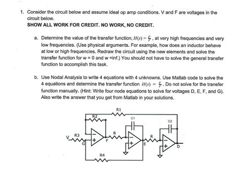 Solved 1 Consider The Circuit Below And Assume Ideal Op Chegg