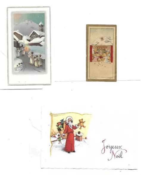 Petites Cartes Semi Anciennes De No L P Re No L Cr Ches Enveloppes