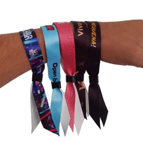 Pulseira De Identifica O Para Festas Eventos De Tecido Personalizado