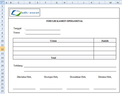 Detail Contoh Form Kasbon Karyawan Koleksi Nomer