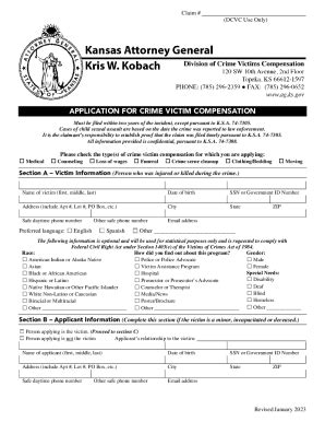 Fillable Online Ag Ks Claim Fax Email Print PdfFiller