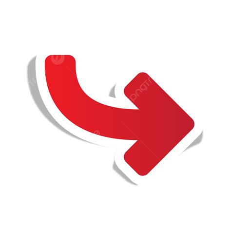 Flecha Roja Degradado Sombra Png Eps Descargar Vector Pegatina Png