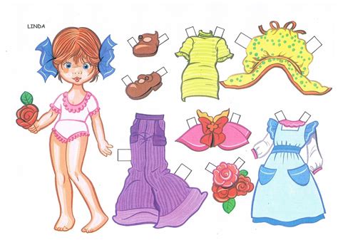 Muñecas para recortar Muñecas Linda y Alexandra para recortar