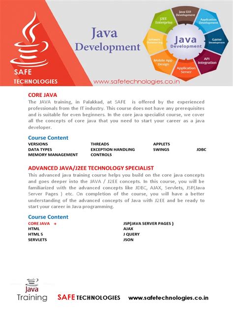 java syllabus pdf pdf java server pages java programming language