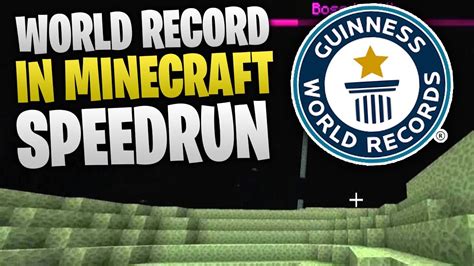 Top World Records In Minecraft Speedrun Ever Must Watch Youtube