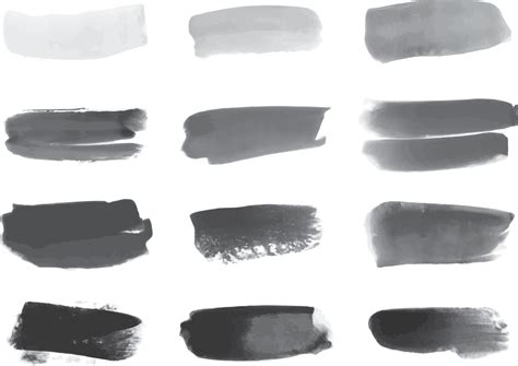Set Of Black Watercolor Brush Stroke 12404077 Vector Art At Vecteezy