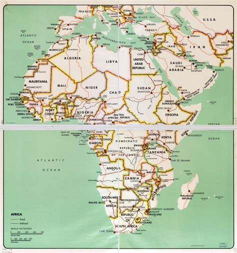 En Alta Resoluci N Detalle Mapa Pol Tico De Frica Con Las Marcas De