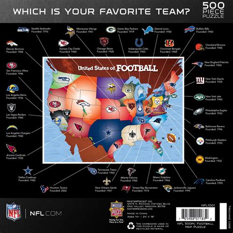 MasterPieces Sports Puzzle All Teams 500 Piece Jigsaw Puzzle For