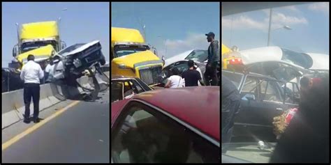 VIDEO Deja 3 lesionados choque de tráiler contra vehículos en la