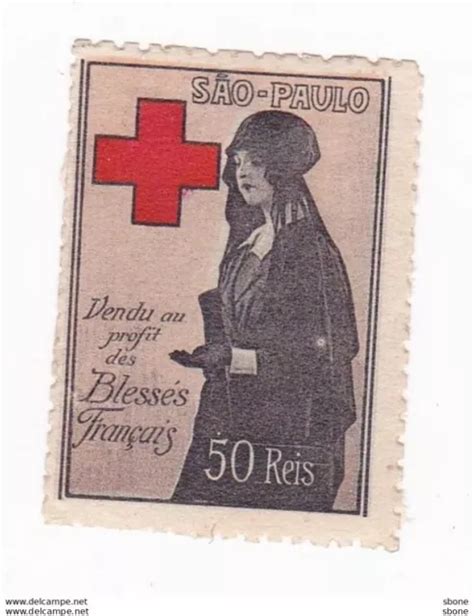 Vignette Militaire Delandre Croix Rouge Sao Paulo Eur
