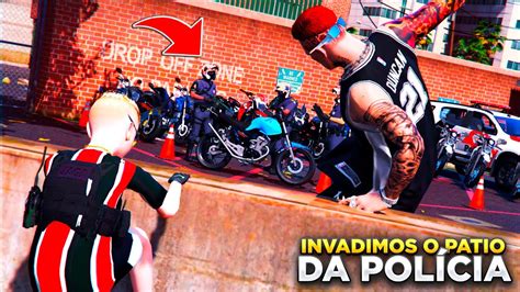 GTA V VIDA DO CRIME INVADI O PATIO DA ROCAM O ZIKINHA PRA