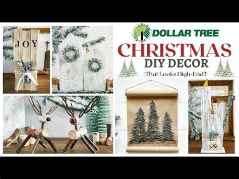 The Dollar Tree Christmas Diy Decor Is Displayed