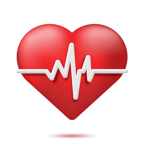 Premium Vector Heartbeat Or Cardiogram Icon 3d Vector Illustration