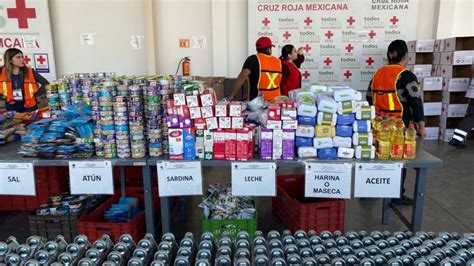 Cruz Roja dona 52 toneladas de víveres a afectados por Otis en