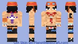 Portgas D Ace ONE PIECE Minecraft Skin