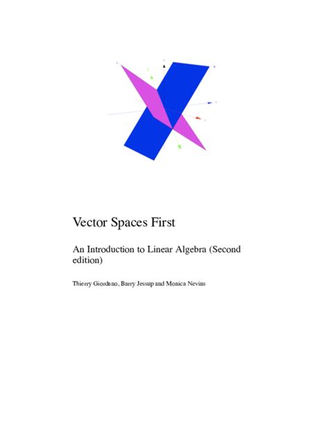 pdf vector spaces first an introduction to linear algebra second edition rock malick