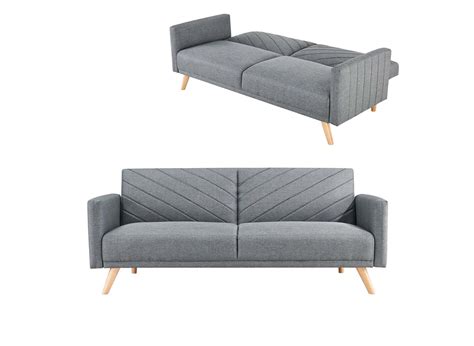 Deco In Paris Canape Places Convertible Scandinave En Tissu Gris Balder