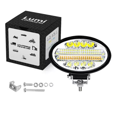 Kit Milha Led W Strobo Safetycar Branca Amarelo Farol Luz Lumi