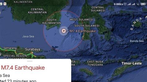BREAKING NEWS Gempa Bumi Magnitudo 7 4 Dekat Tanah Bumbu Kalsel