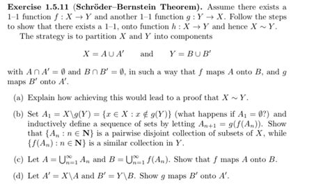 solved assume there exists a 1 1 function f x rightarrow y