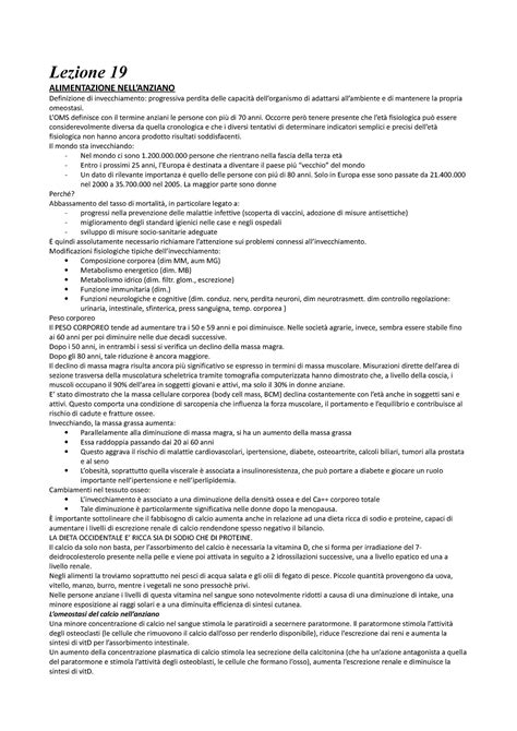Lezione 19 Lezione 19 ALIMENTAZIONE NELLANZIANO Definizione Di