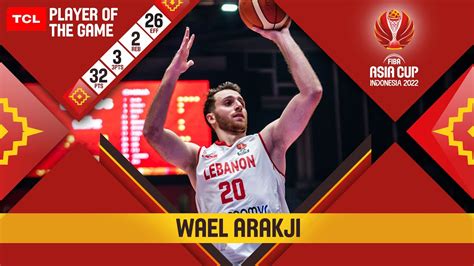 Wael Arakji TCL Player Of The Game Lebanon China FIBA Asia