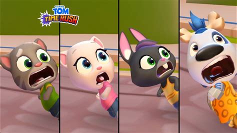 Talking Tom Time Rush Talking Tom Vs Talking Angela Vs Jurassic Hank