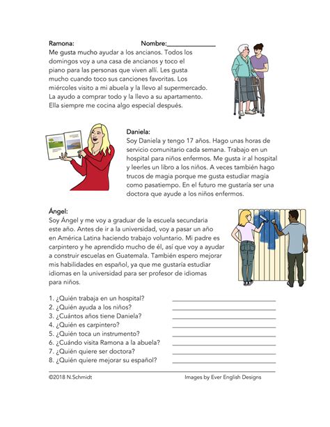 Trabajo Voluntario Lectura Spanische Lesung Freiwilligenarbeit