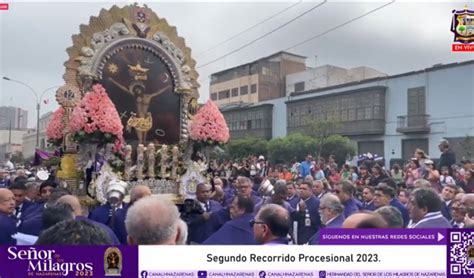 Señor de los Milagros 2023 EN VIVO HOY TERCER recorrido del Señor de