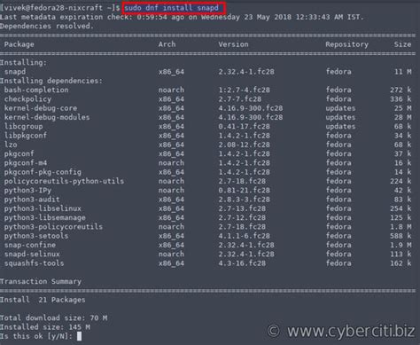 How To Install Snapd On Fedora Linux System Using Dnf Command NixCraft