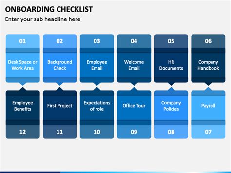 Onboarding Checklist PowerPoint Template PPT Slides