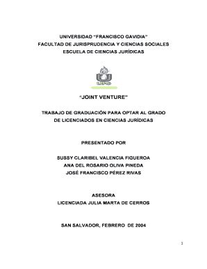 Fillable Online UNIVERSIDAD FRANCISCO GAVIDIA Fax Email Print PdfFiller