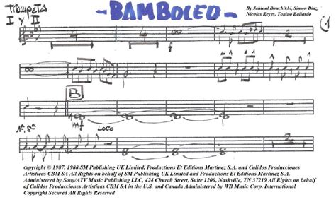 Bamboleo Score Only Arr Juan Carlos Esteve Gran Coda By Julio
